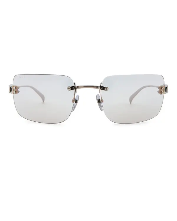 Gucci Block Bending Rectangular Sunglasses