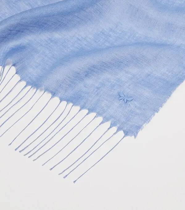 Max Mara Linen Fringe-trim Scarf