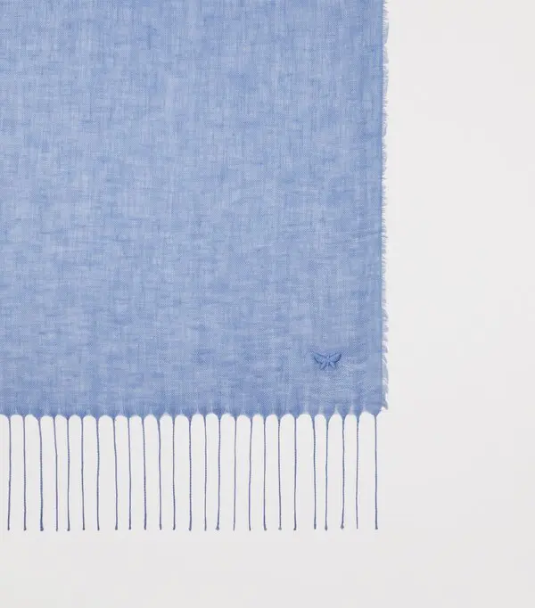 Max Mara Linen Fringe-trim Scarf