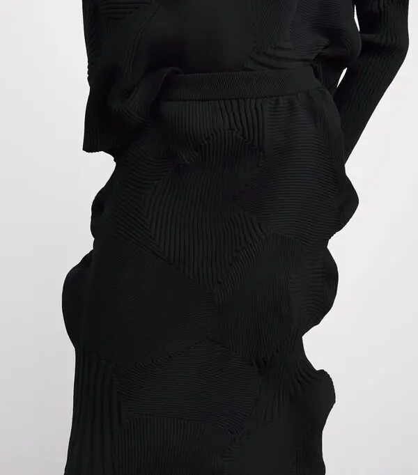 Issey Miyake Kone Kone Knit Skirt - Black