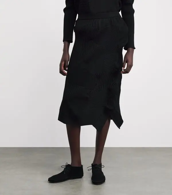 Issey Miyake Kone Kone Knit Skirt - Black