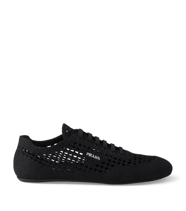 Prada Cotton Crochet Collapse Sneakers