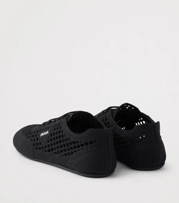 Prada Cotton Crochet Collapse Sneakers