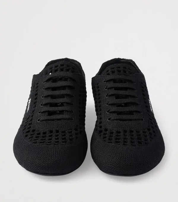Prada Cotton Crochet Collapse Sneakers