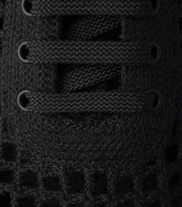 Prada Cotton Crochet Collapse Sneakers
