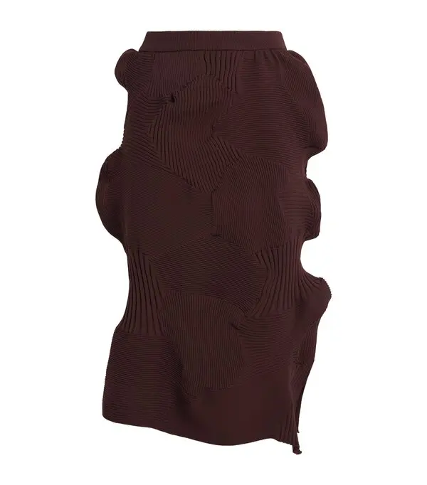 Issey Miyake Kone Kone Knit Skirt - Brown