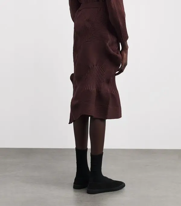 Issey Miyake Kone Kone Knit Skirt - Brown