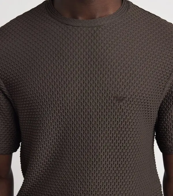 Emporio Armani Textured T-shirt - Black