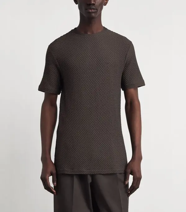 Emporio Armani Textured T-shirt - Black
