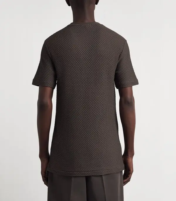 Emporio Armani Textured T-shirt - Black