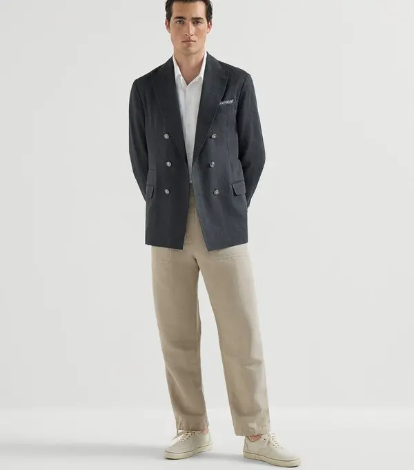 Brunello Cucinelli Linen-cotton Drill Trousers