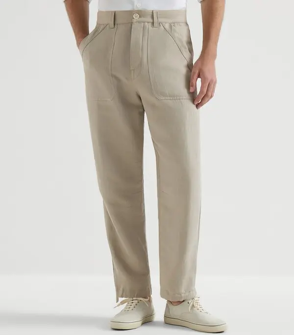Brunello Cucinelli Linen-cotton Drill Trousers