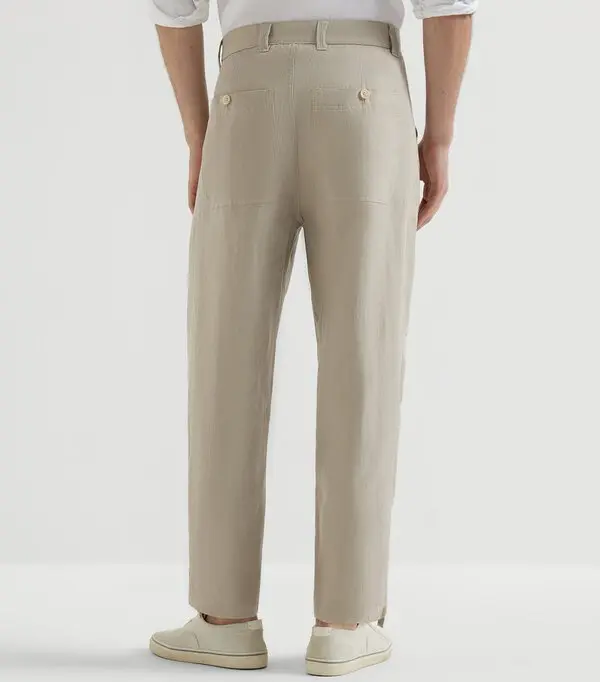 Brunello Cucinelli Linen-cotton Drill Trousers