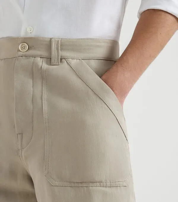 Brunello Cucinelli Linen-cotton Drill Trousers