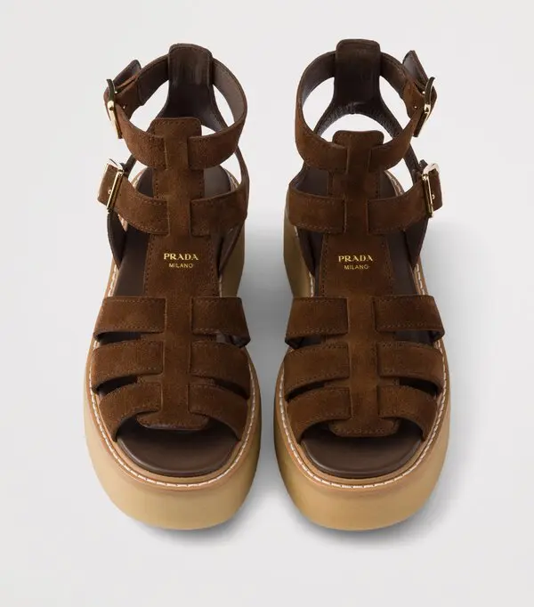 Prada Suede Gladiator Sandals