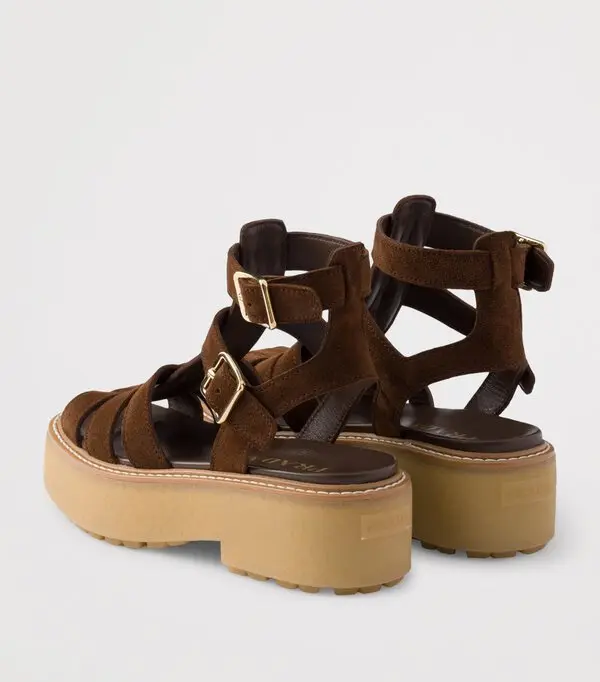Prada Suede Gladiator Sandals