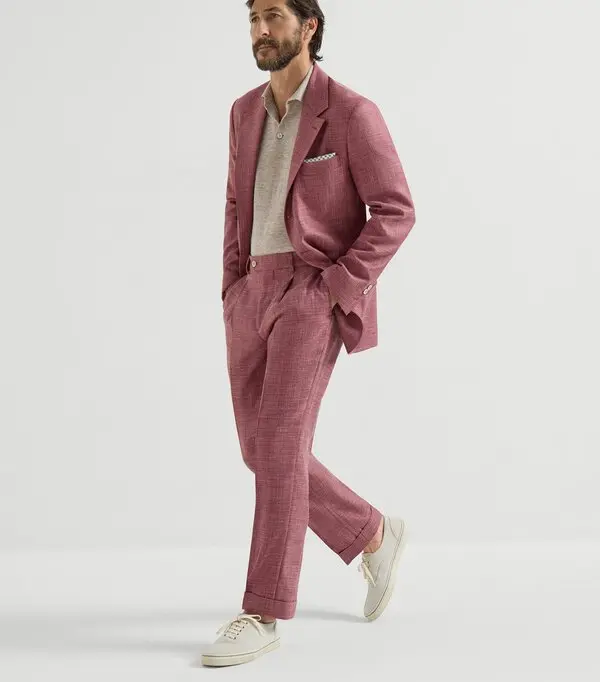 Brunello Cucinelli Wool-silk-linen Deconstructed Blazer