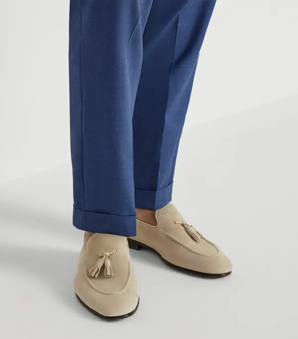 Brunello Cucinelli Suede Tassel Loafers