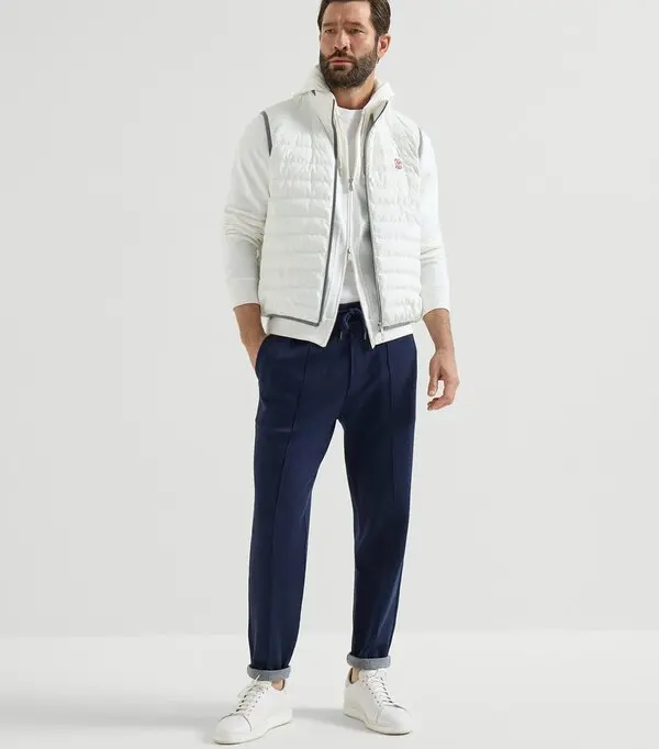 Brunello Cucinelli Cotton-blend French Terry Sweatpants - Blue