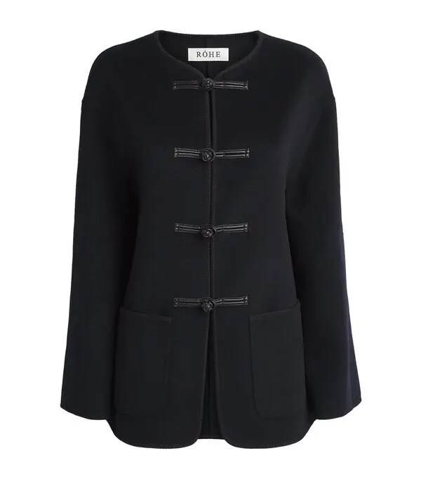 RÓHE Cashmere-wool Pankou Jacket - Navy