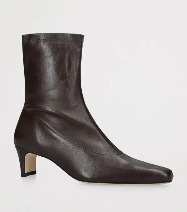 Staud Leather Wally Sock Ankle Boots 55