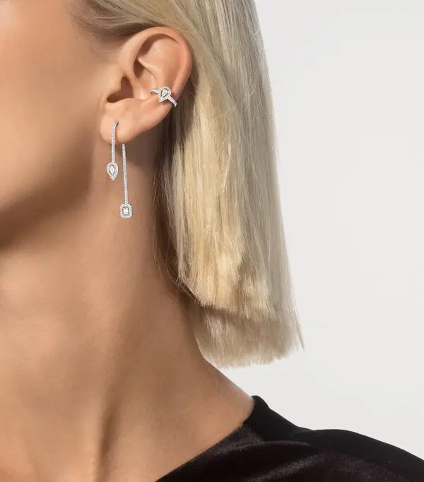 Messika My Twin White Gold And Diamond Single Clip-on Ear Cuff