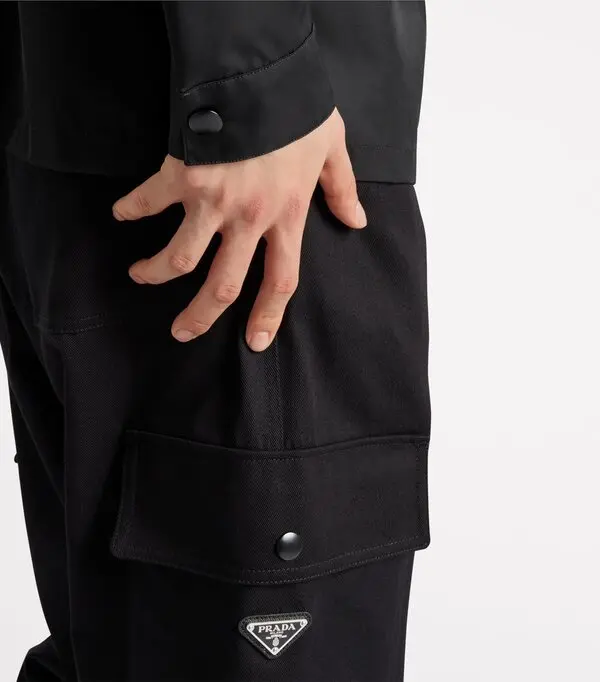 Prada Re-nylon Zip-up Oversized Shirt