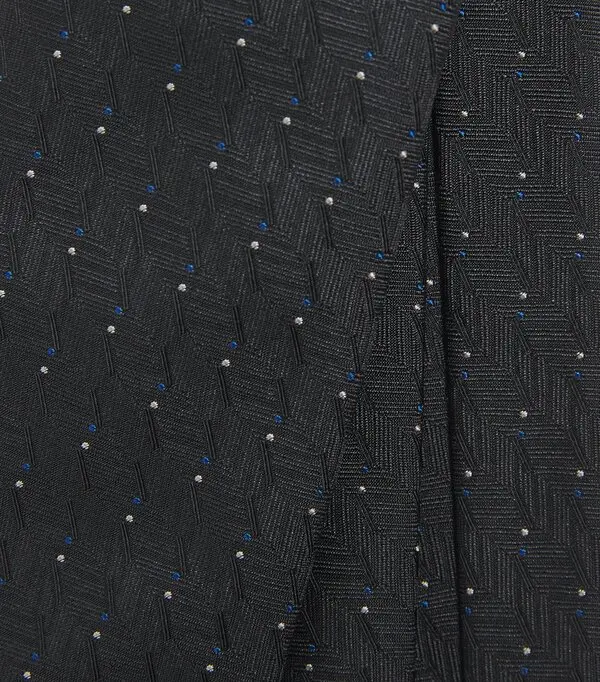 Emporio Armani Silk Jacquard Neck Tie - Blue