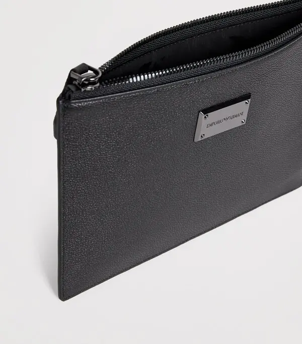 Emporio Armani Leather Logo Pouch