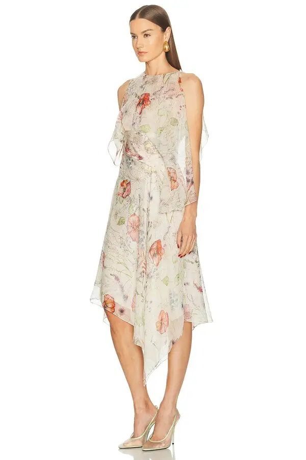 Alexander McQueen Ruffled Day Dress - Ivory