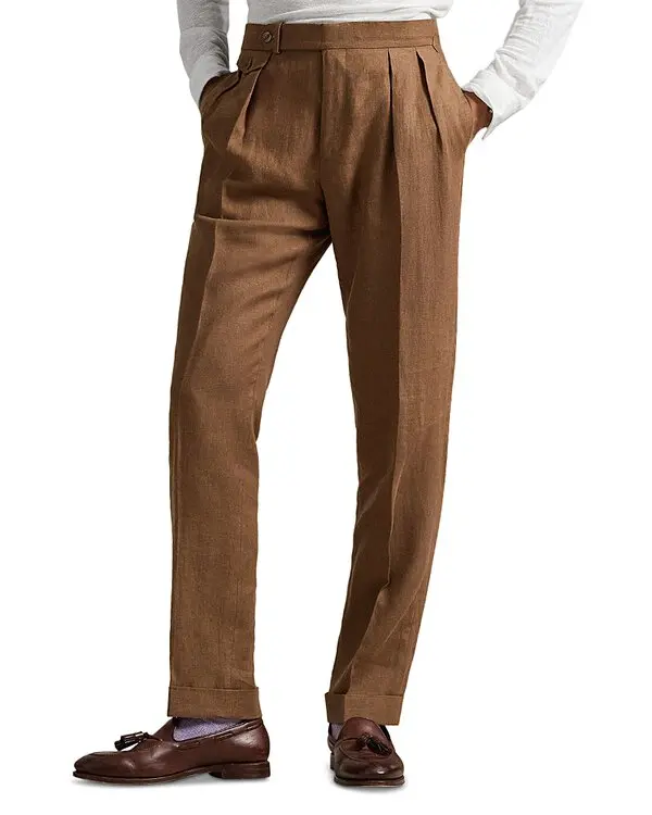 Polo Ralph Lauren Pleated Linen Trousers