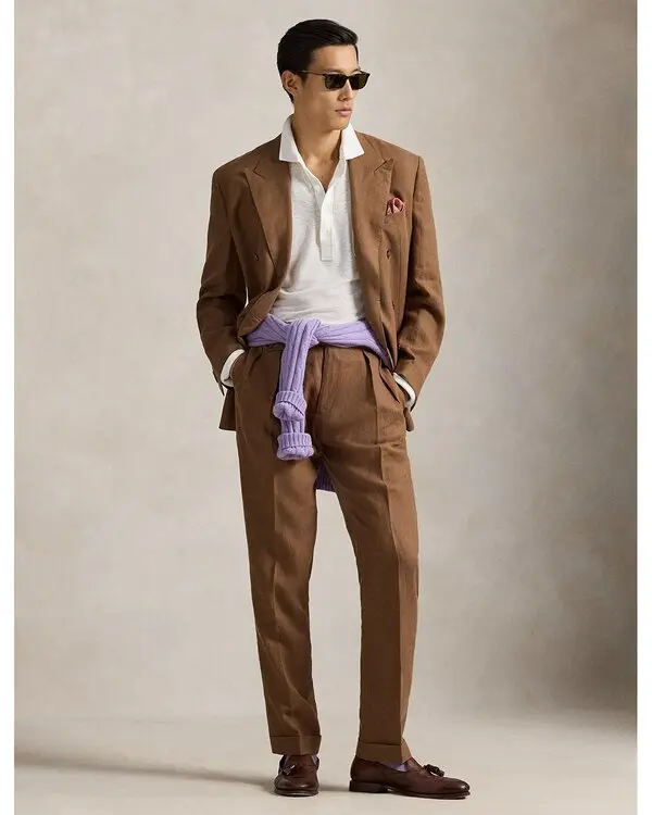 Polo Ralph Lauren Pleated Linen Trousers