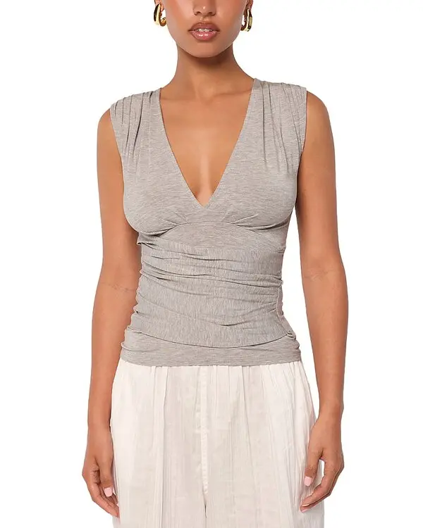 THE LINE BY K Sunnery Top - Heather Grey