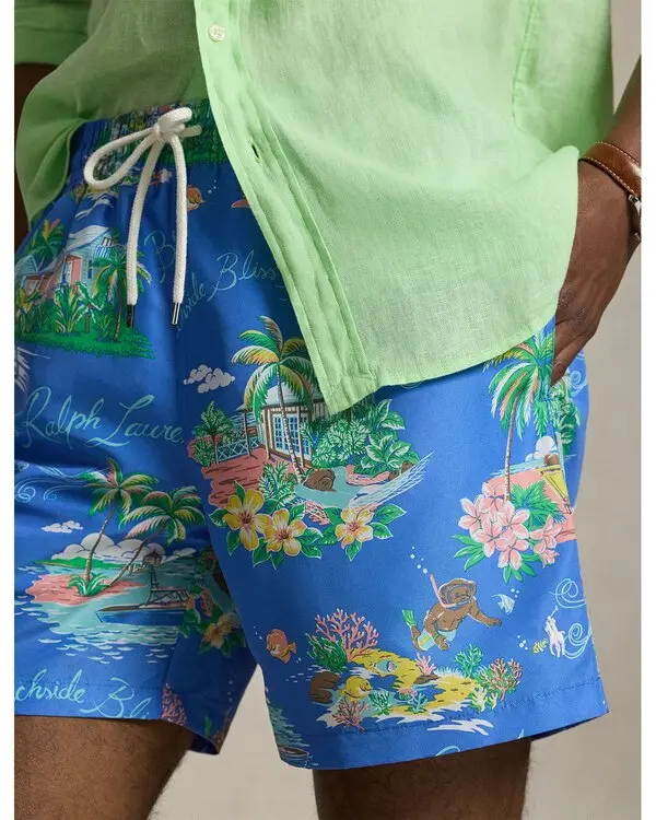 Polo Ralph Lauren Classic Traveler Swim Trunks - Blue Multi