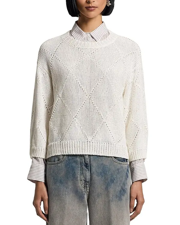 Peserico Diamond Pattern Sweater