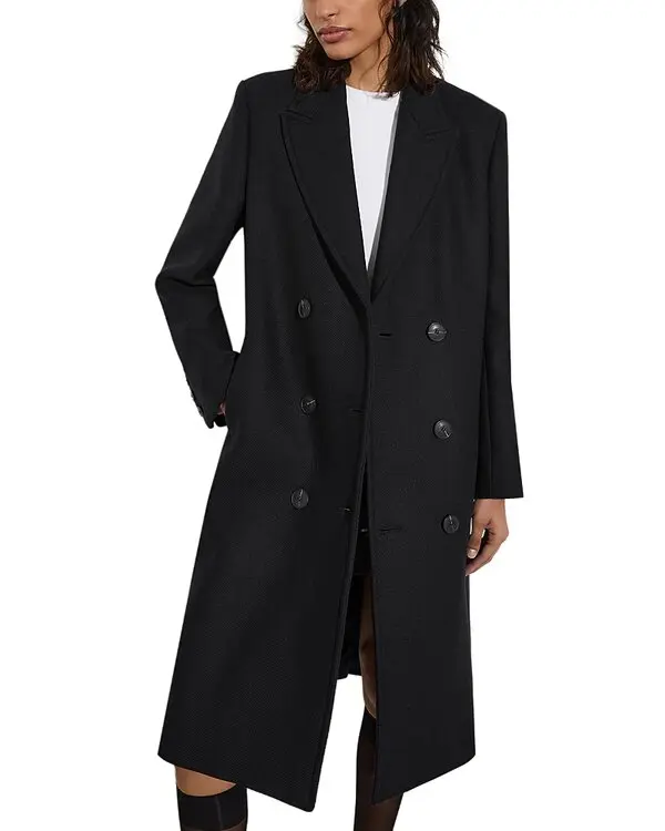 Max & Co. Mcoridente Wool Twill Tailored Coat - Navy