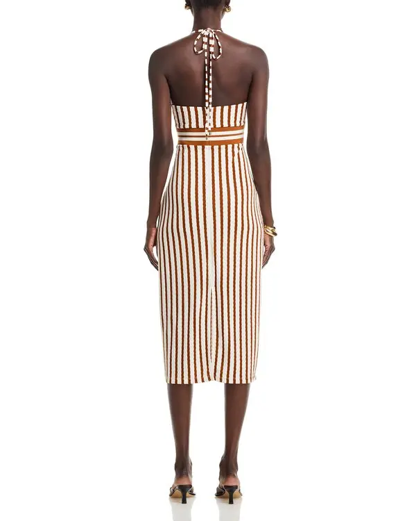 Ramy Brook Stevie Dress - Coffee Stripe
