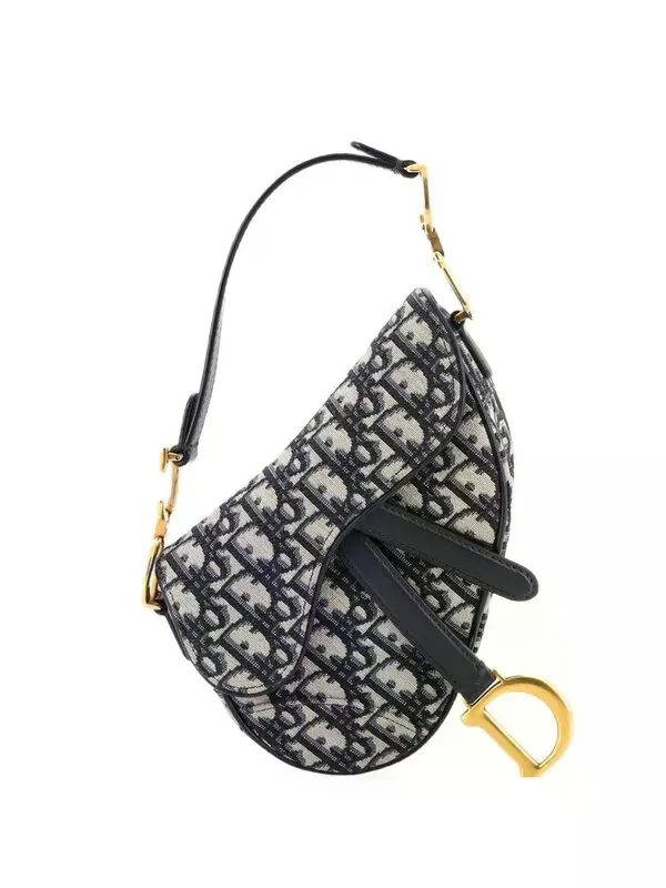 Dior Saddle Oblique Canvas Mini Shoulder Bag - Blue