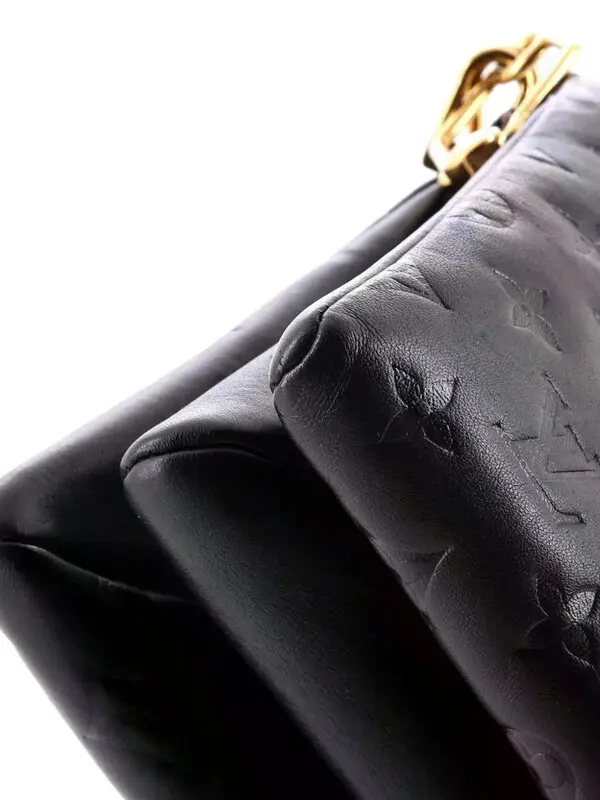 LOUIS VUITTON Coussin Pm Crossbody Bag Monogram Embossed Lambskin - Black