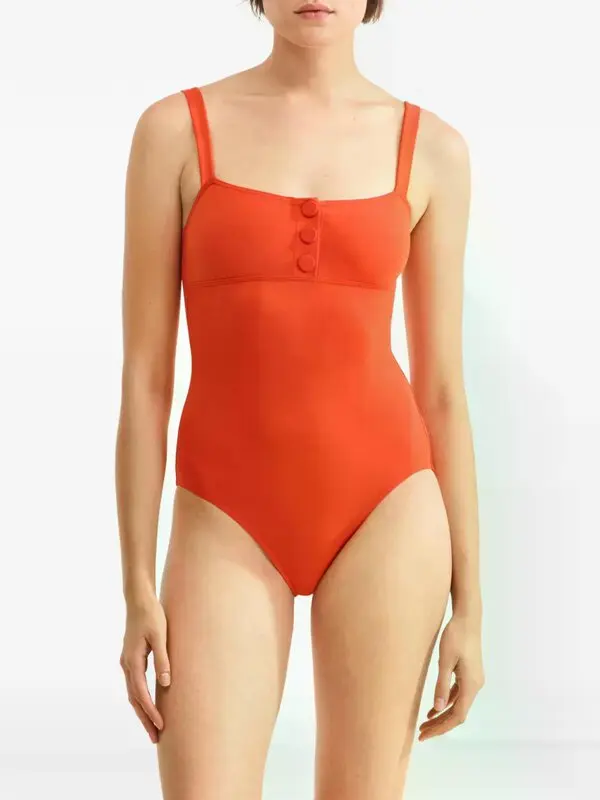ERES Dahabiya Button-detail Swimsuit - Orange