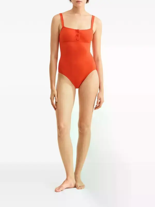 ERES Dahabiya Button-detail Swimsuit - Orange