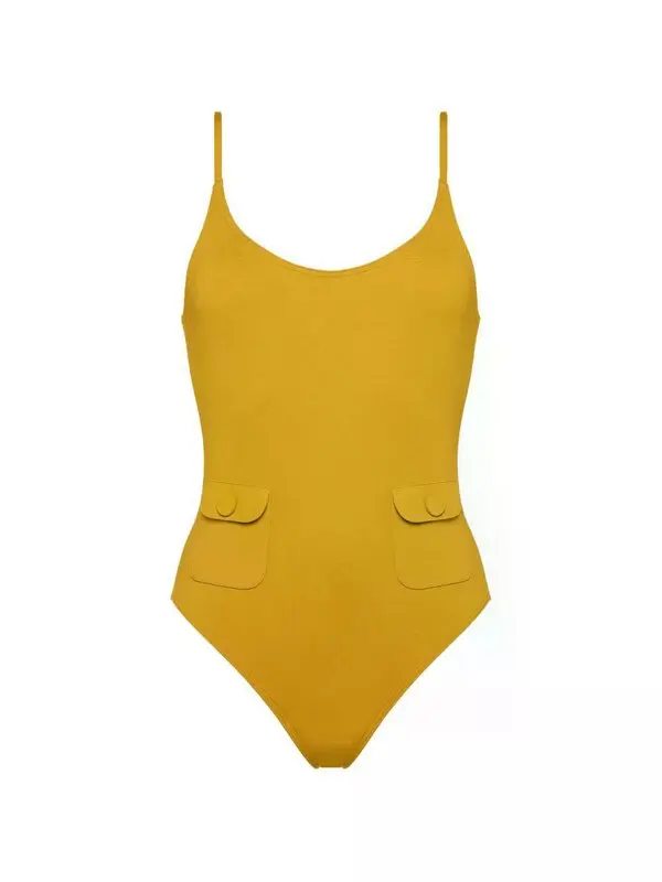 ERES Round-neck One-piece Swimsuit - Yellow