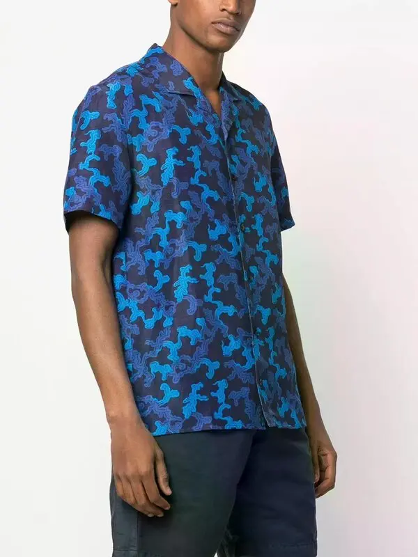 Orlebar Brown Hibbert Linen-blend Shirt - Blue