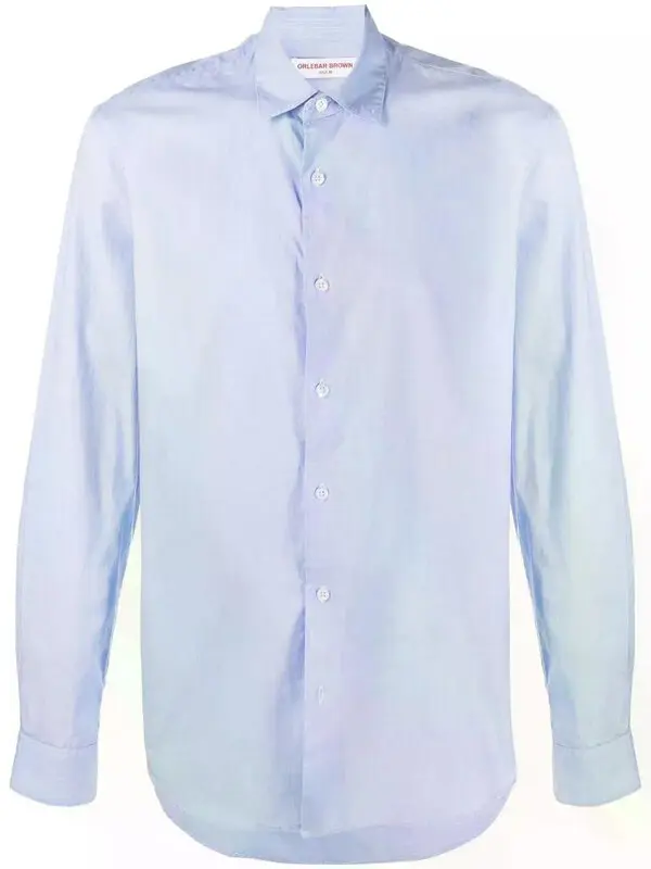 Orlebar Brown Button-up Long-sleeved Shirt - Blue