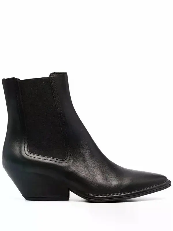 DEL CARLO Mid-heel Leather Boots