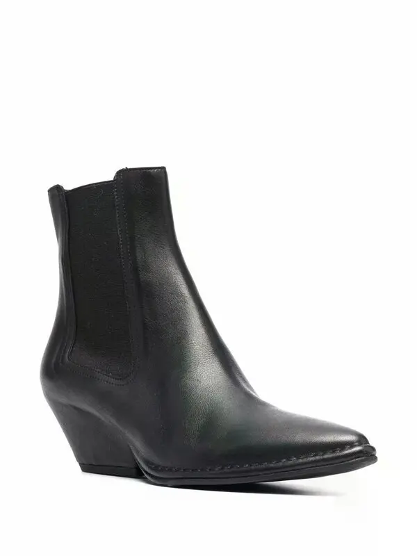 DEL CARLO Mid-heel Leather Boots