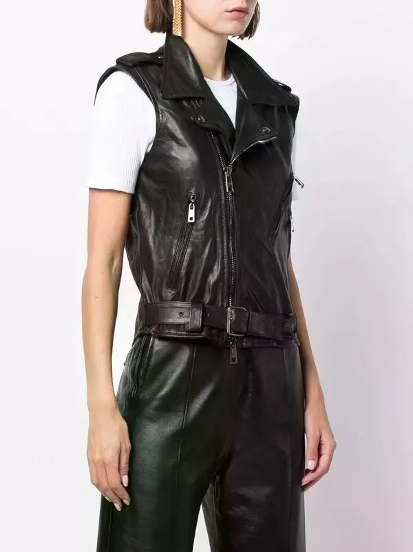 GIORGIO BRATO Leather Biker Jacket