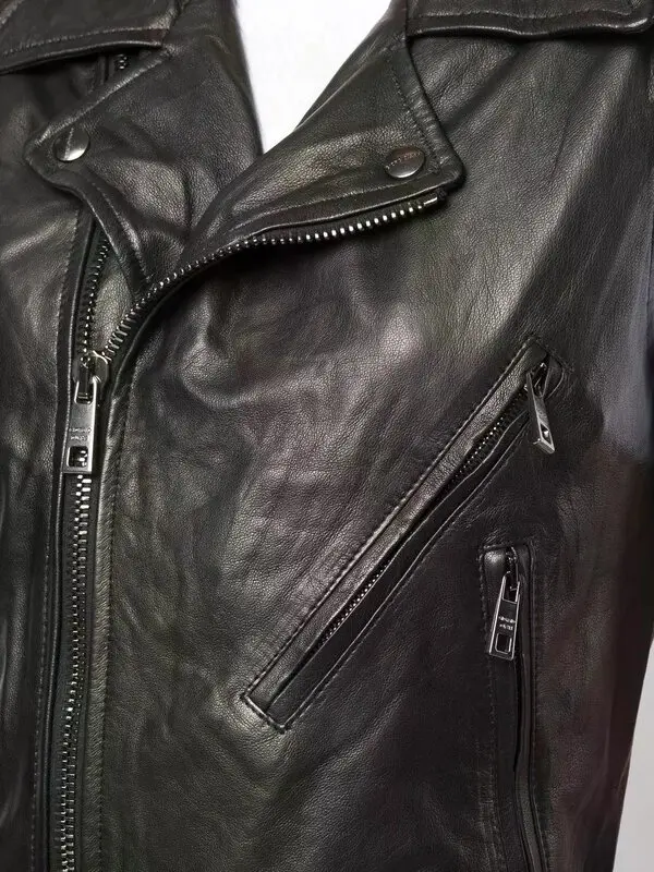 GIORGIO BRATO Leather Biker Jacket