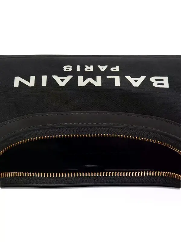 Balmain B-army Logo-plaque Chain Shoulder Bag - Black