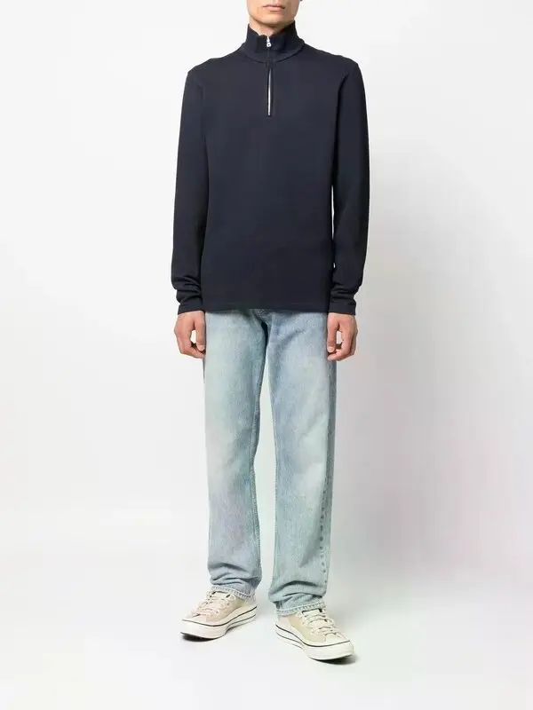 Orlebar Brown Zip-front Funnel Neck Sweater
